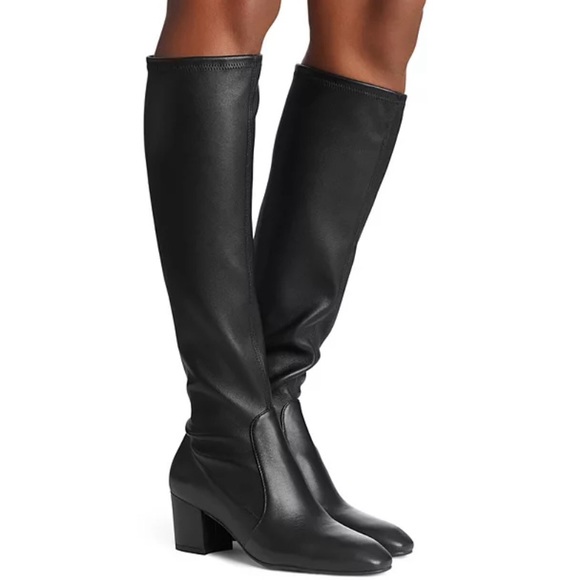 Stuart Weitzman | Shoes | Stuart Weitzman Liviana Black Leather Boot ...